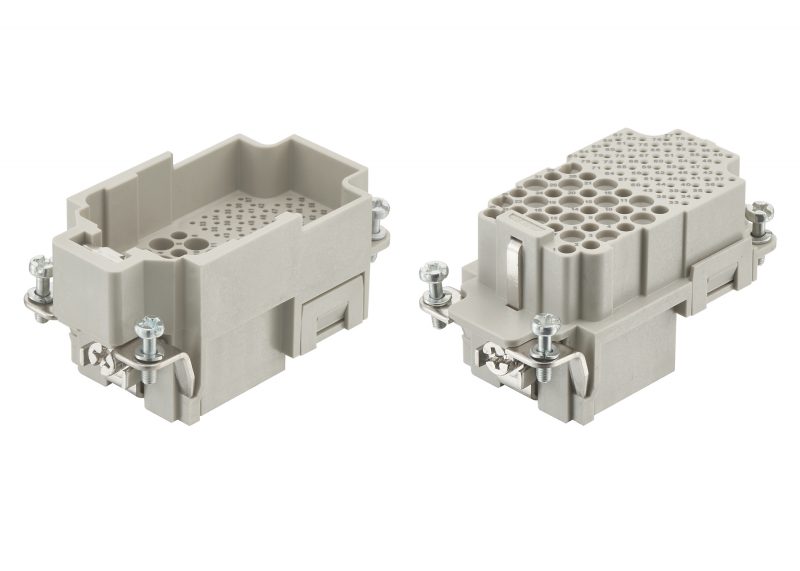 Multi-pole combination connector offers contact density