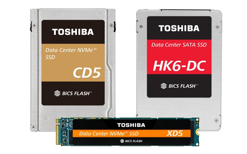Toshiba Memory offers 3D flash memory-based PCIe NVMe and SATA SSDs