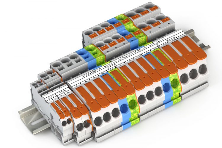 Rail-mount terminal blocks have tool-free wiring - Softei.com - Global ...