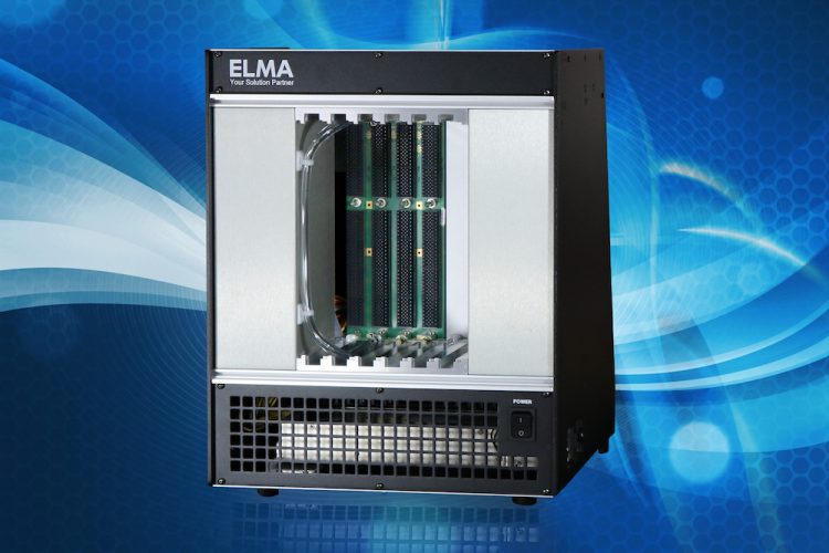 Liquid flow through cooling chassis accommodates up to six boards ...