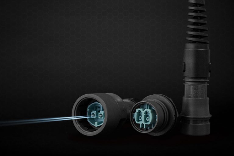 Bulgin’s rugged fibre optic connector is available from RS Components ...