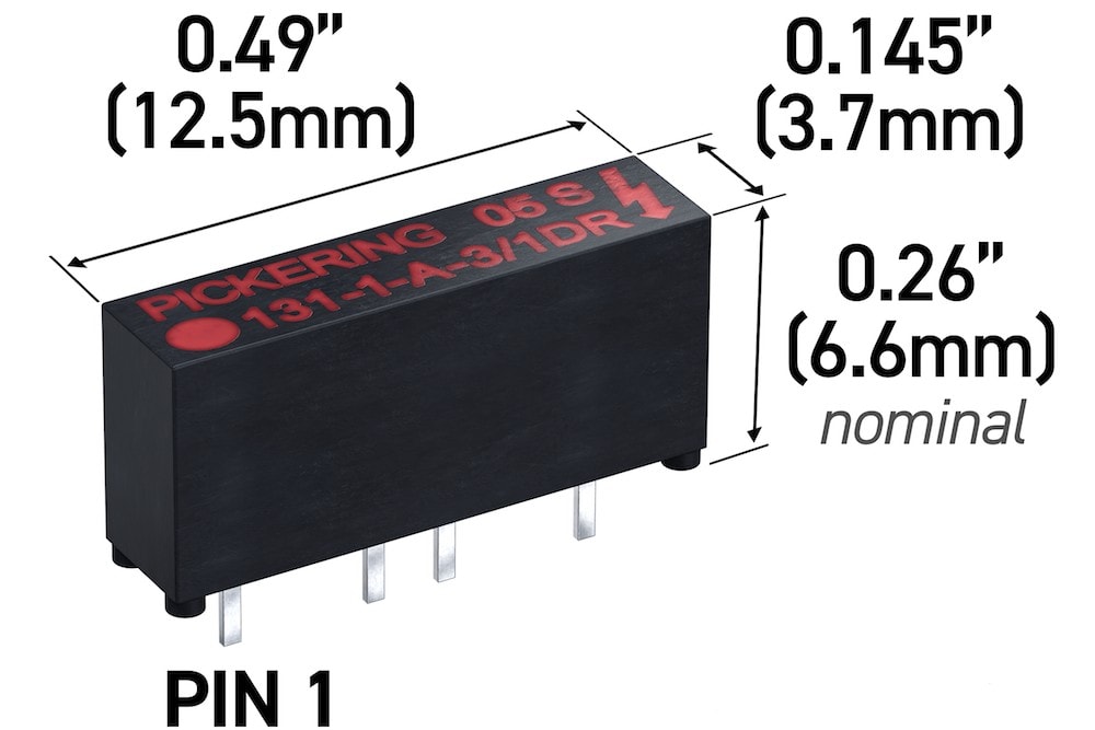 Pickering Electronics excels in miniaturisation with Series 131 reed ...