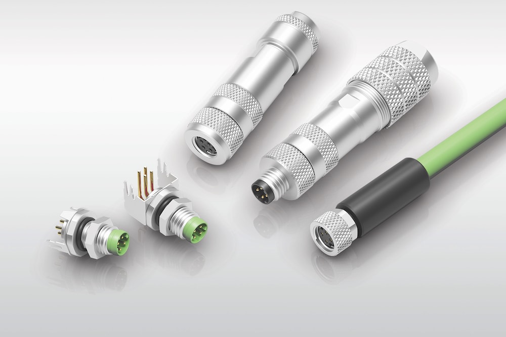 M8 D-Code connectors support high data bandwidths for Ethernet ...