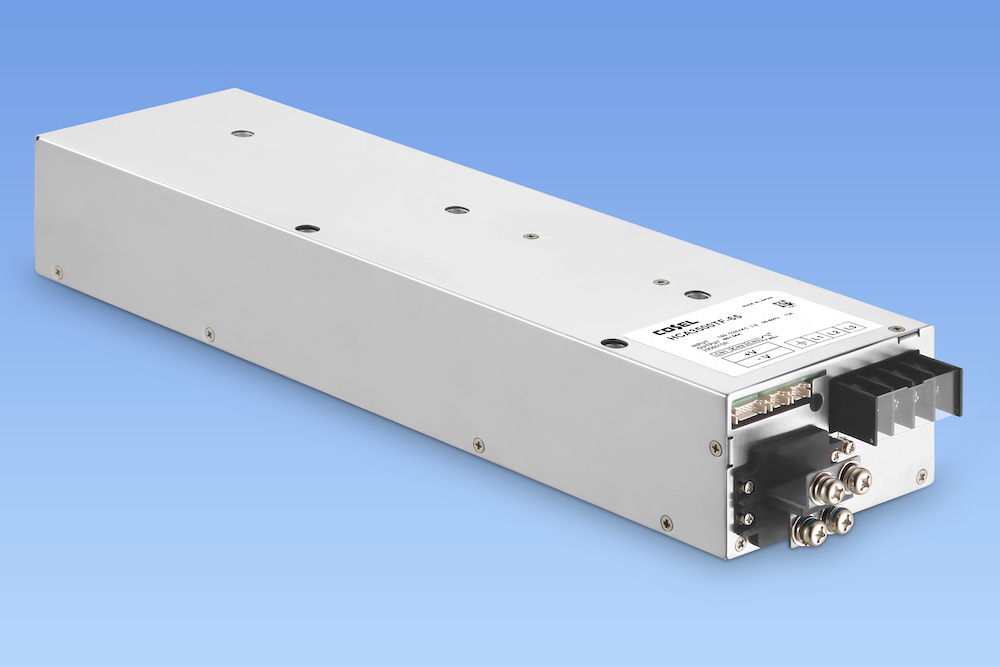 Conduction cooled, fanless three-phase power supply is optimised for ...