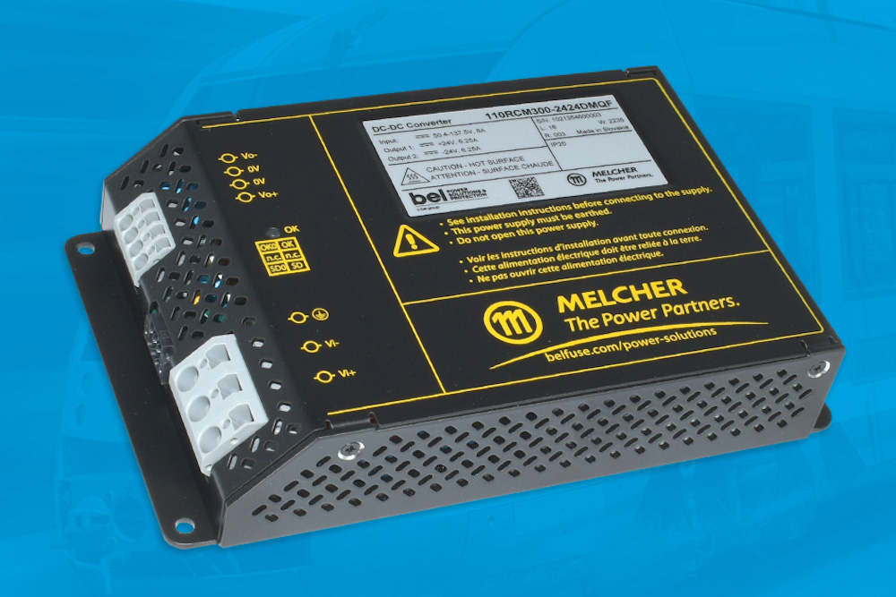 Dual output DC/DC converter covers all common railway battery voltages ...