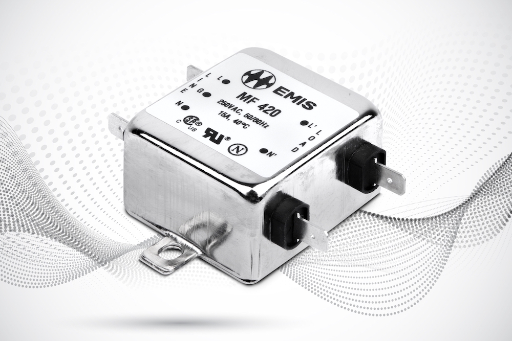 EMIS single phase chassis mount EMI filters have compact form-factor ...