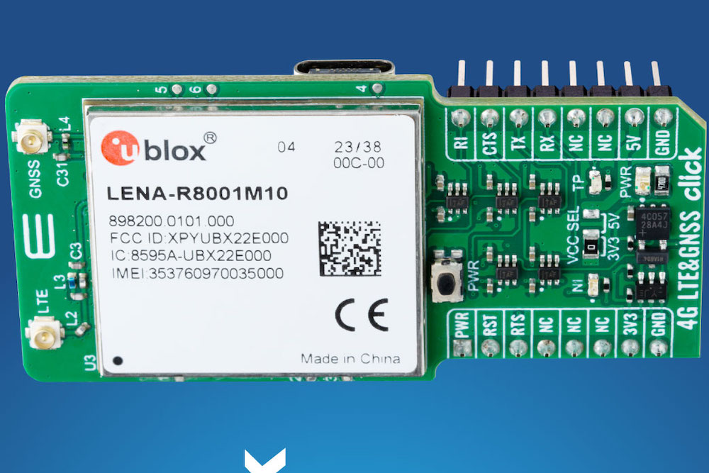 Global tracking and telematics click board from Mikroe has extensive ...